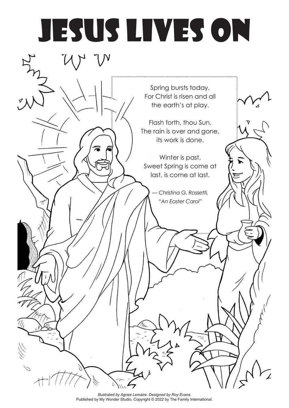Jesus Empty Tomb Coloring Page